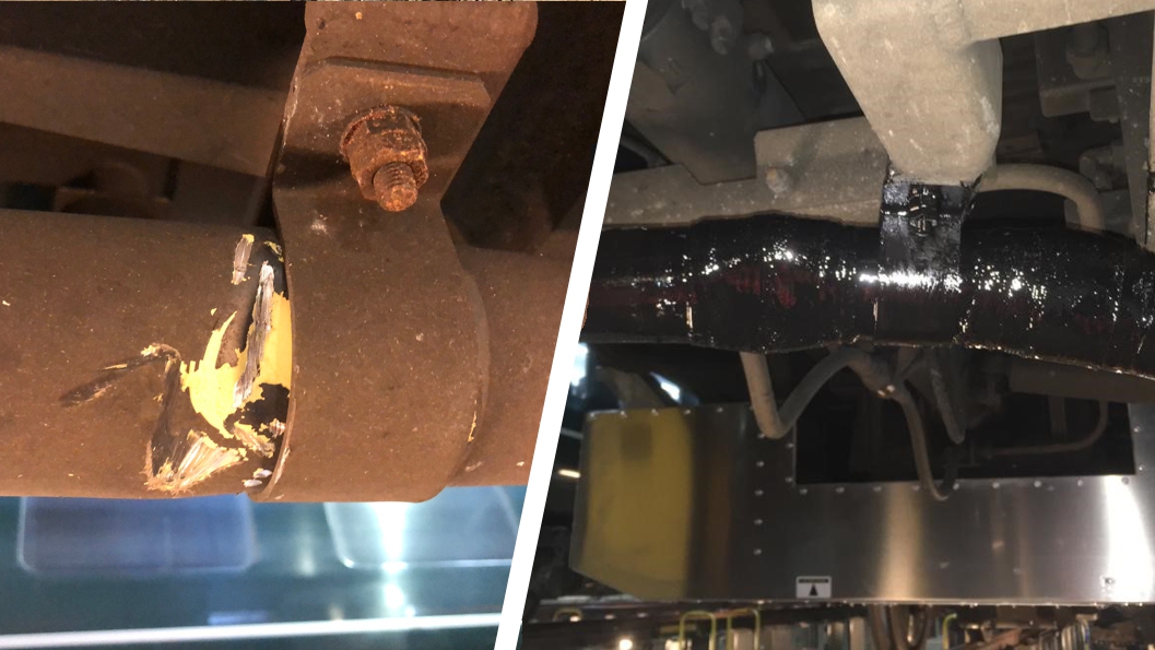 Aluminium Conduit Pipe Underneath Train Repair | Sylmasta